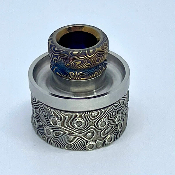Antiquity V2 Cap Titanium: Bullet Damascus relief engraving kit #ANTV2